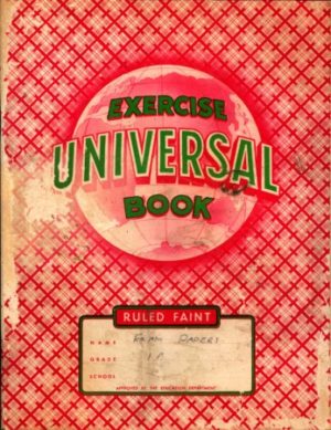 Education, school exercise book, Universal Book cover 1953 AB